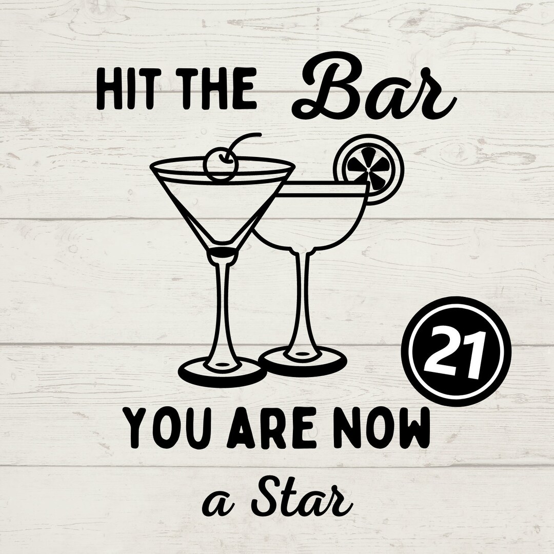 21st Birthday Drinking Age SVG: Cheers to Twenty One (digital Files) - Etsy