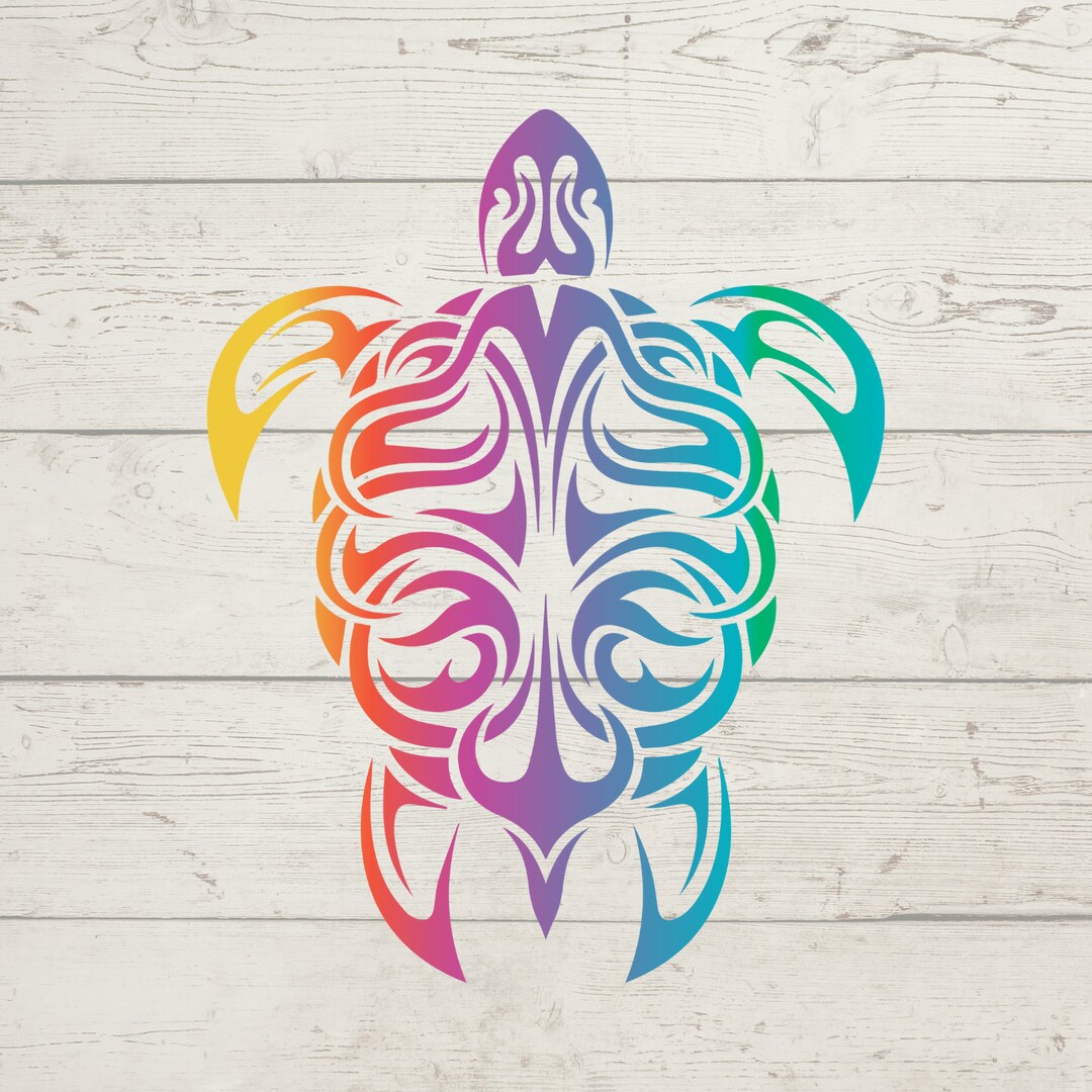 Tribal Turtle SVG, Hibiscus Turtle, Aloha Turtle, Mandala Turtle ...