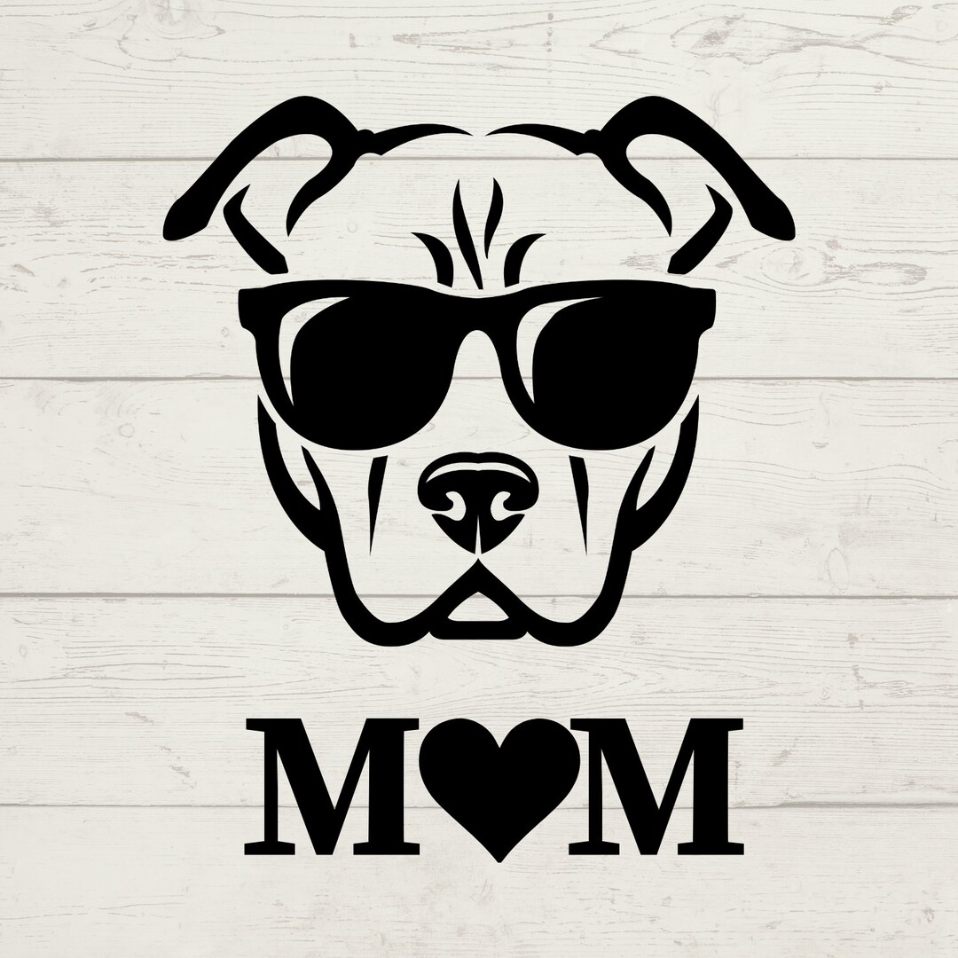 Pitbull Mom Svg, Pitbull Lover, Dog Mom, Animal Lover, Pitbull Mama ...