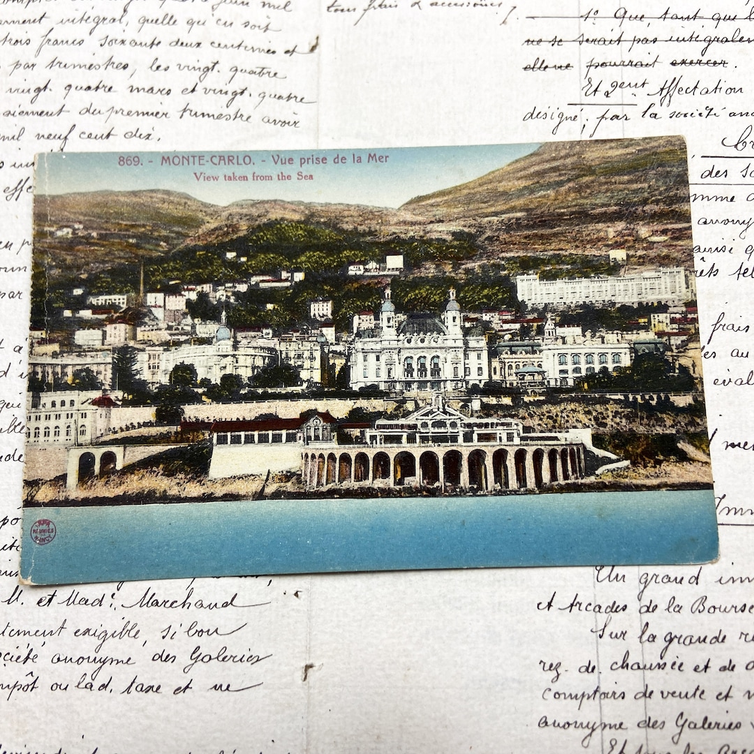 1910s Postcard of an Overview of the City of Monaco Monte Carlo ...