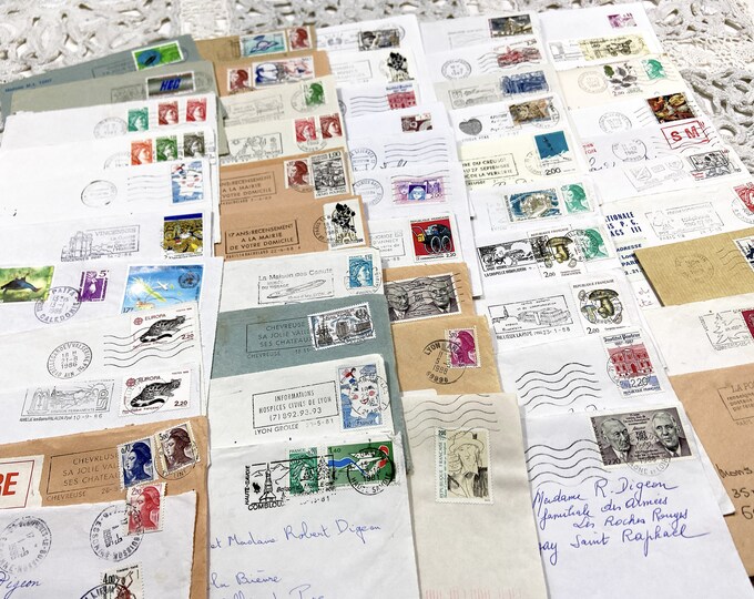 50 French Half-envelopes From 1980s - Etsy