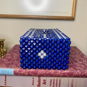 Vintage Beaded Tissue Box Cover Handmade - Etsy