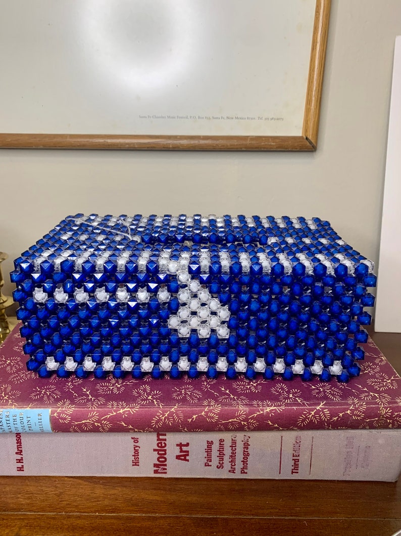 Vintage Beaded Tissue Box Cover Handmade - Etsy