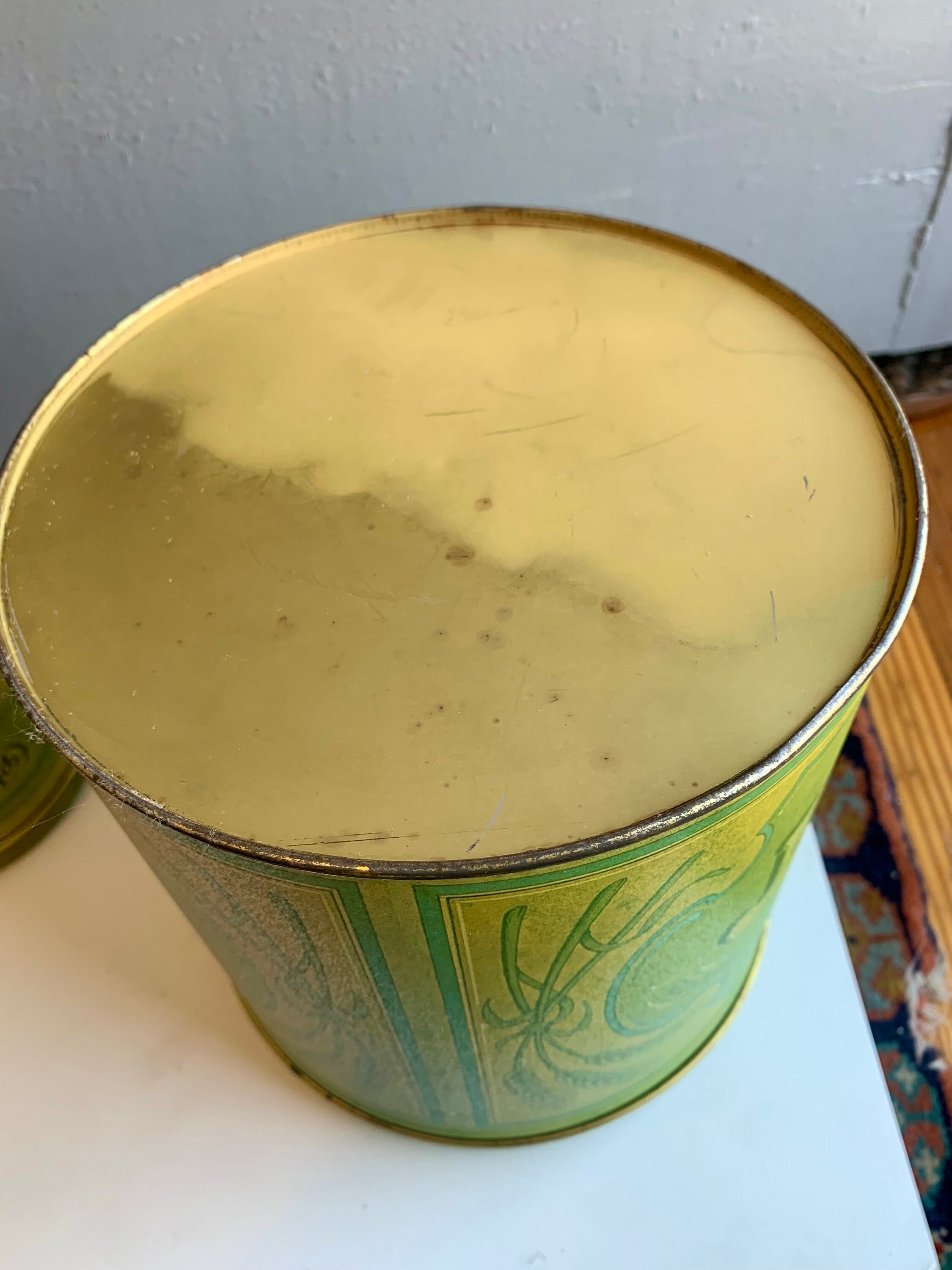 4 Vintage 1970s Ballonoff Tin Canister Dry Goods Flour Sugar Coffee Tea ...