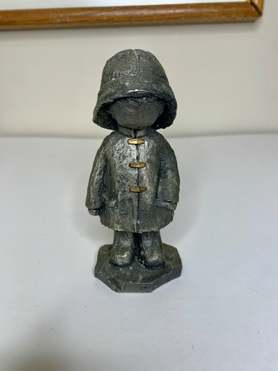 Hudson Pewter Walli Ortman Boy Raincoat Figurine Collectible - Etsy