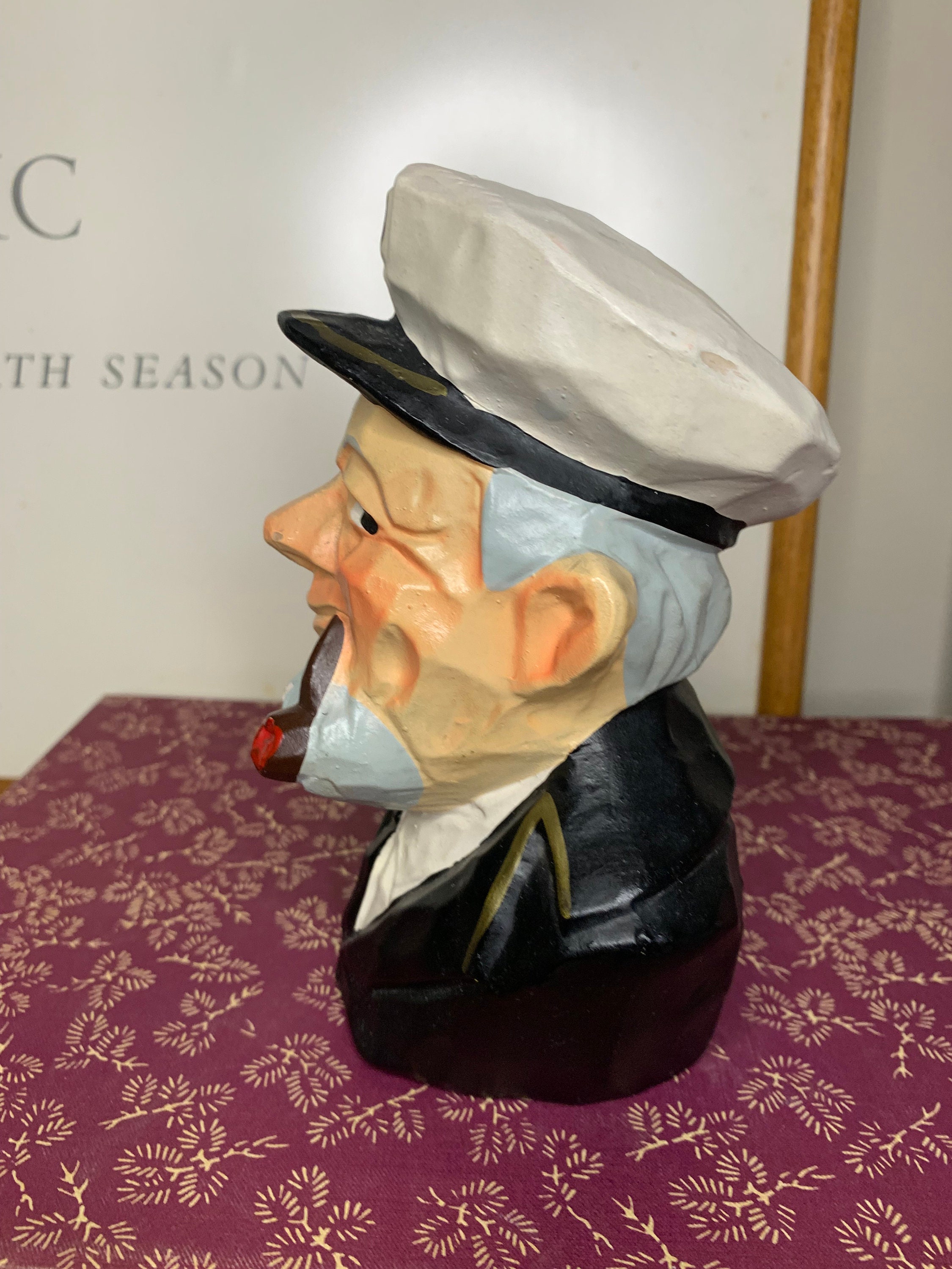 Vintage Sea Captain Sailor Ceramic Hollow Head Figure 6.5 Tall - Etsy