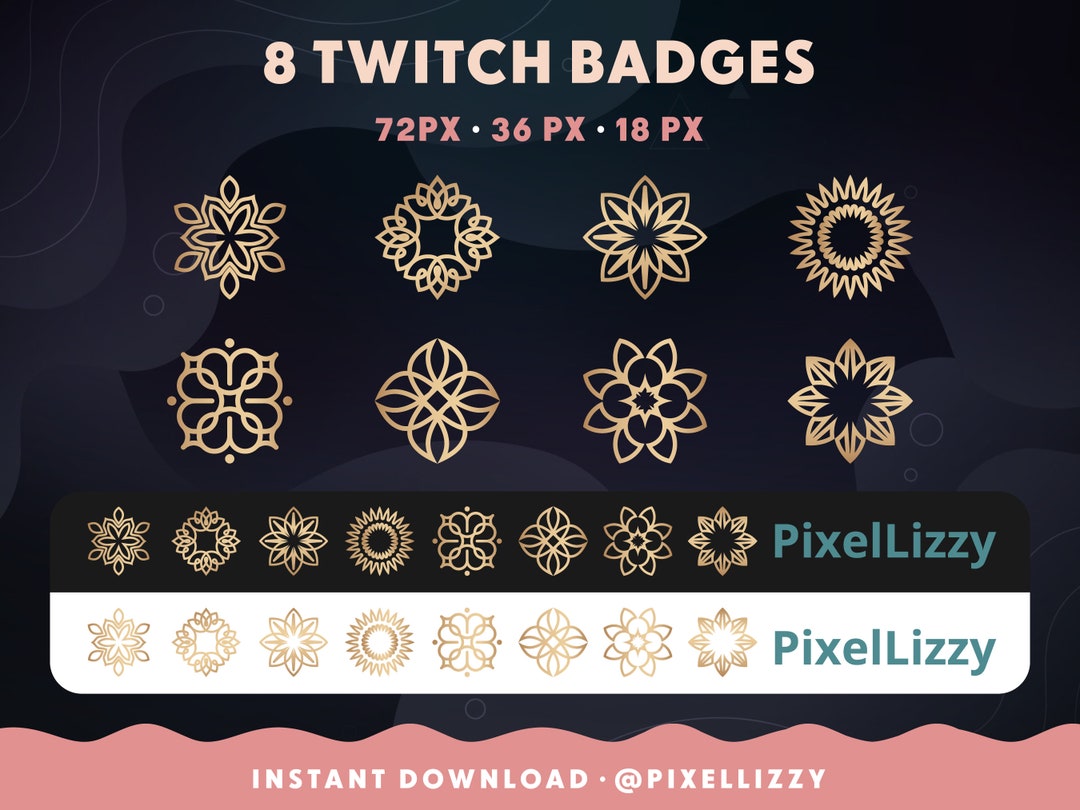 Twitch Badges GOLD 2 Sub Badge Bit Badges Cheer Badges for Streamers - Etsy