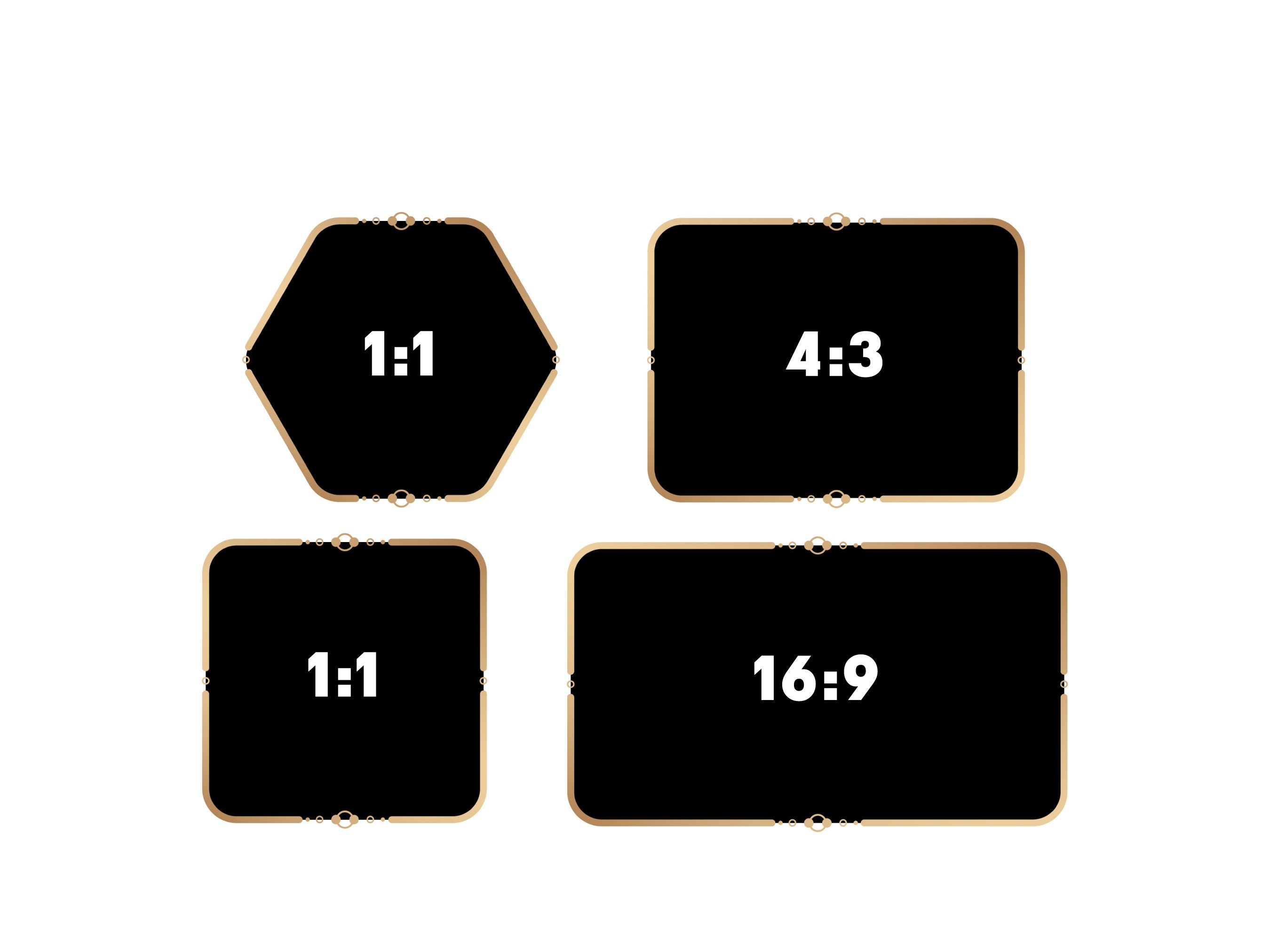 Twitch Overlay 4 Animated Webcam Frames GOLD Gradient Twitch, Youtube ...