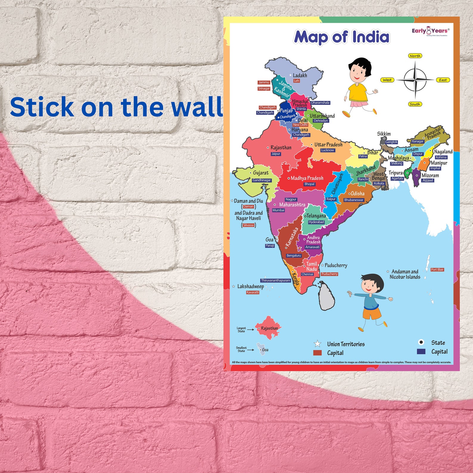 Map of India | Digital Download India Map | Printable Map of India ...