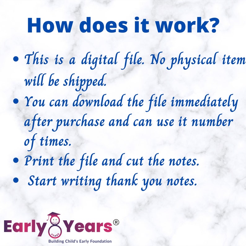 Printable Thank You Note Printable Stationery Lined Children - Etsy