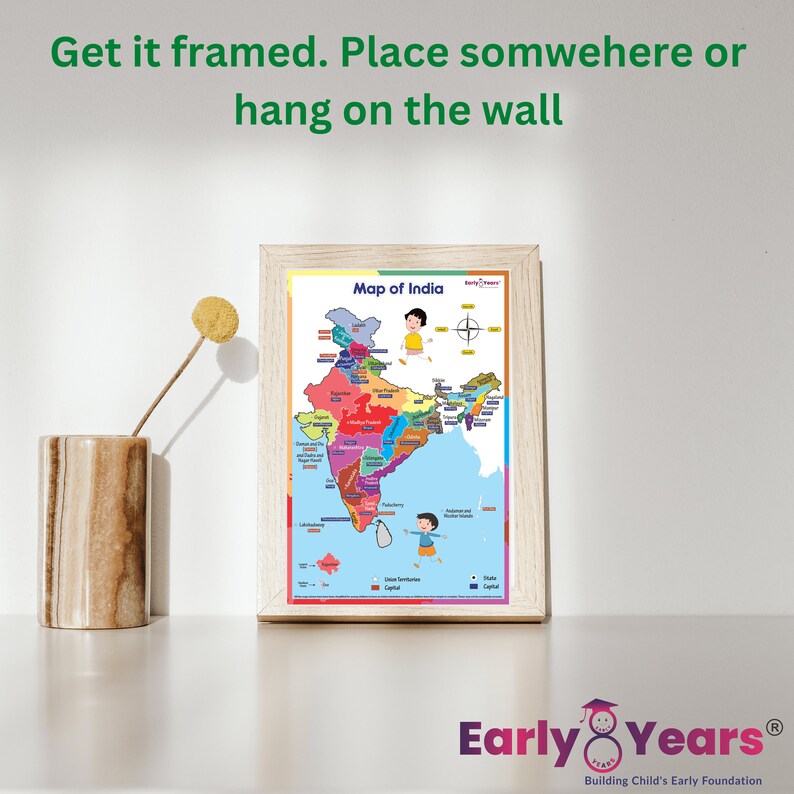 Map of India | Digital Download India Map | Printable Map of India ...