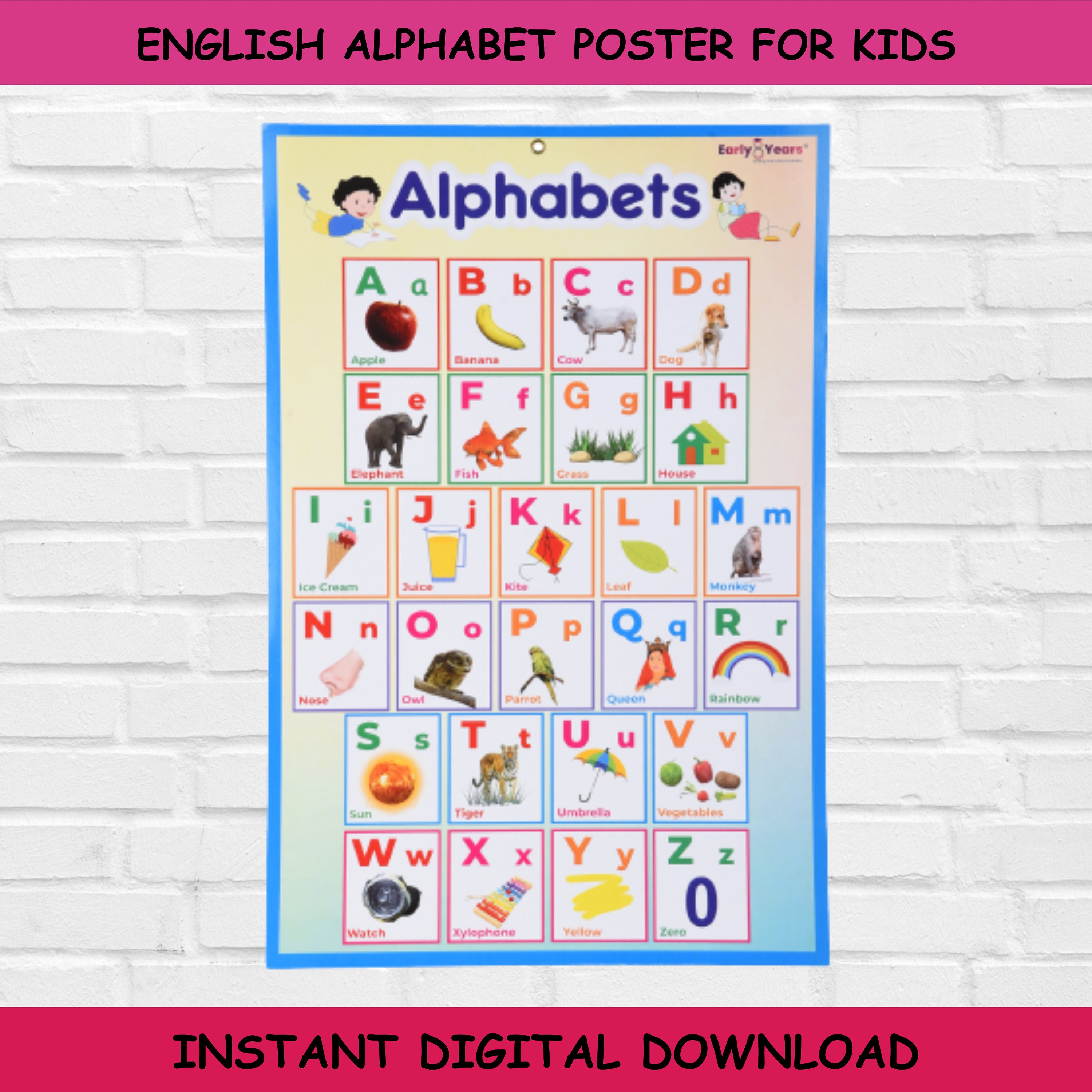 English Alphabets Chart