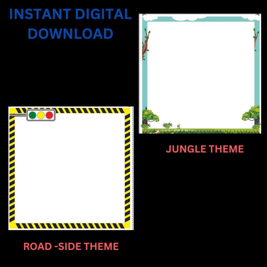 Printable Theme Based Bordered Drawing Sheets (10) for Kids ...