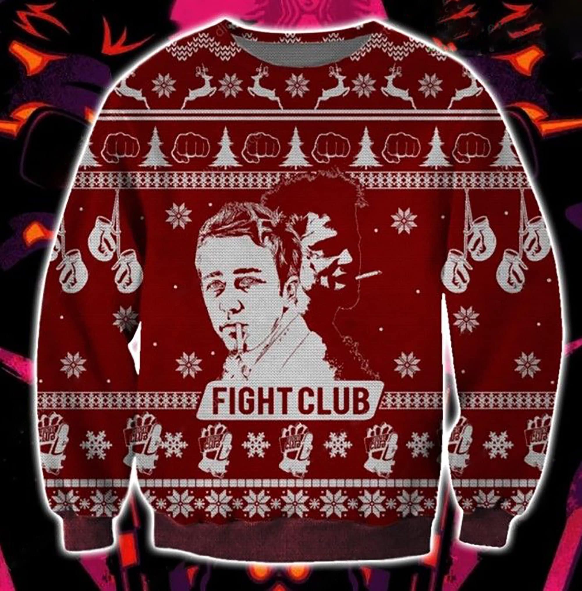 Fight Club Christmas Ugly Christmas Sweater All Over Print,Xmas Sweater ...