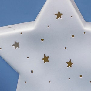 Porcelain Table Lamp in a Star Design Kid's Night - Etsy