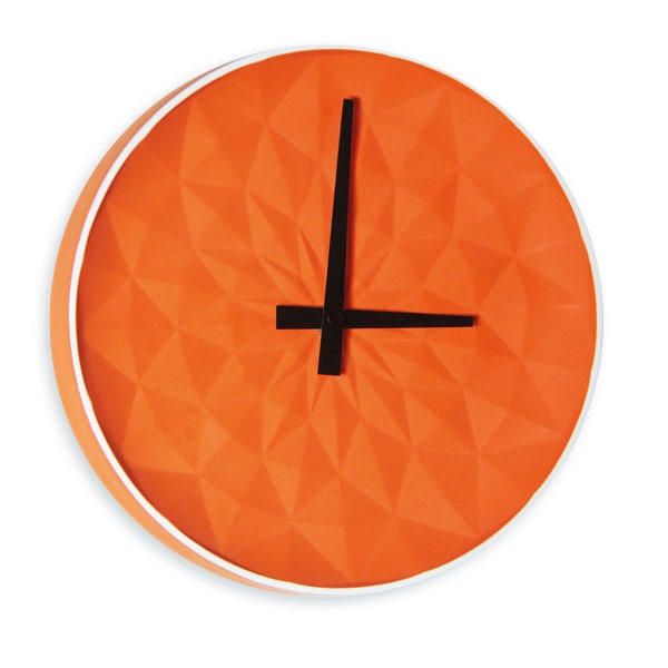Orange Clock - Etsy