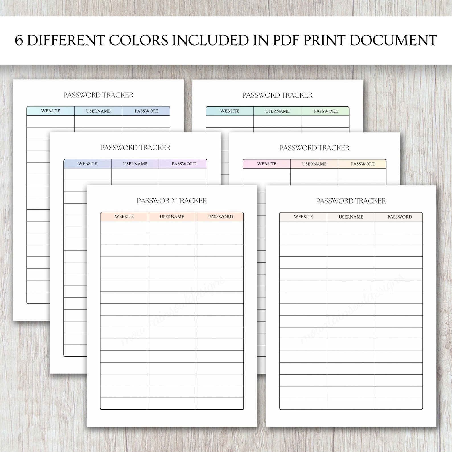 Digital Password Tracker for Digital Password Keeper for Password Log Tracker for Password Key ...