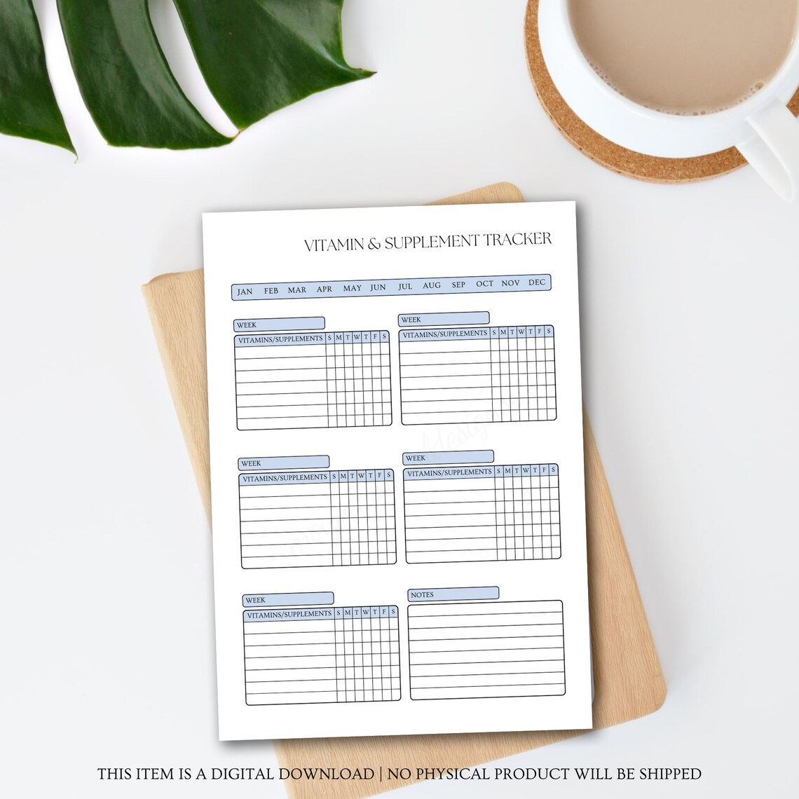 Vitamin & Supplement Tracker: Daily Schedule (digital Download) - Etsy