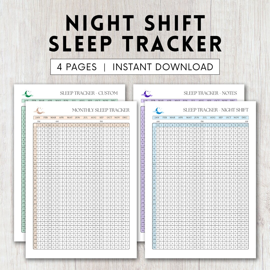 Sleep Tracker Night Shift Sleep Plan Night Sleep Journal Sleep Hygiene ...