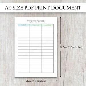 Digital Password Tracker for Digital Password Keeper for Password Log ...