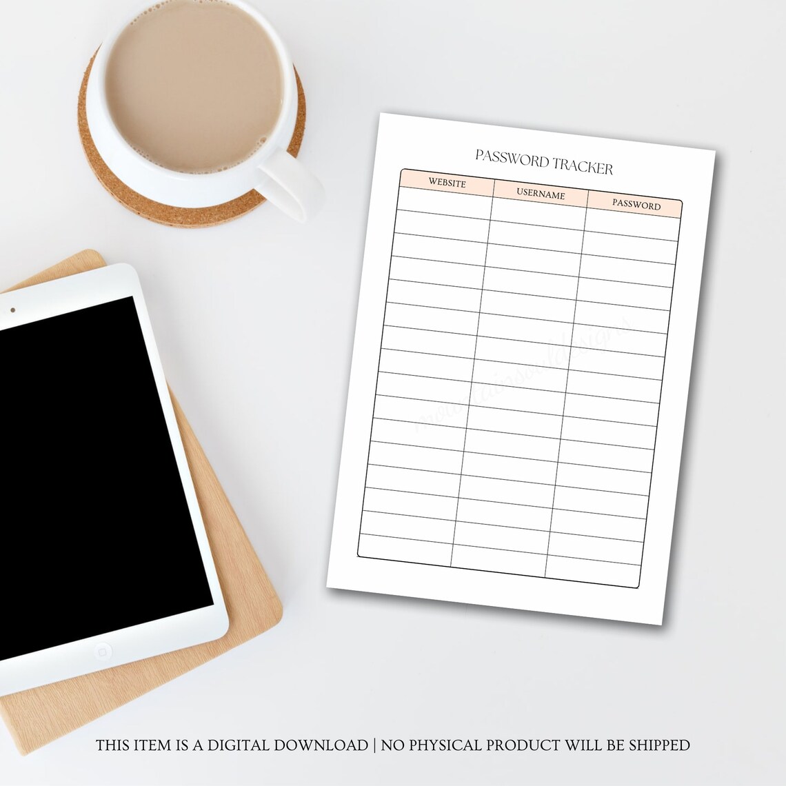 Digital Password Tracker for Digital Password Keeper for Password Log ...