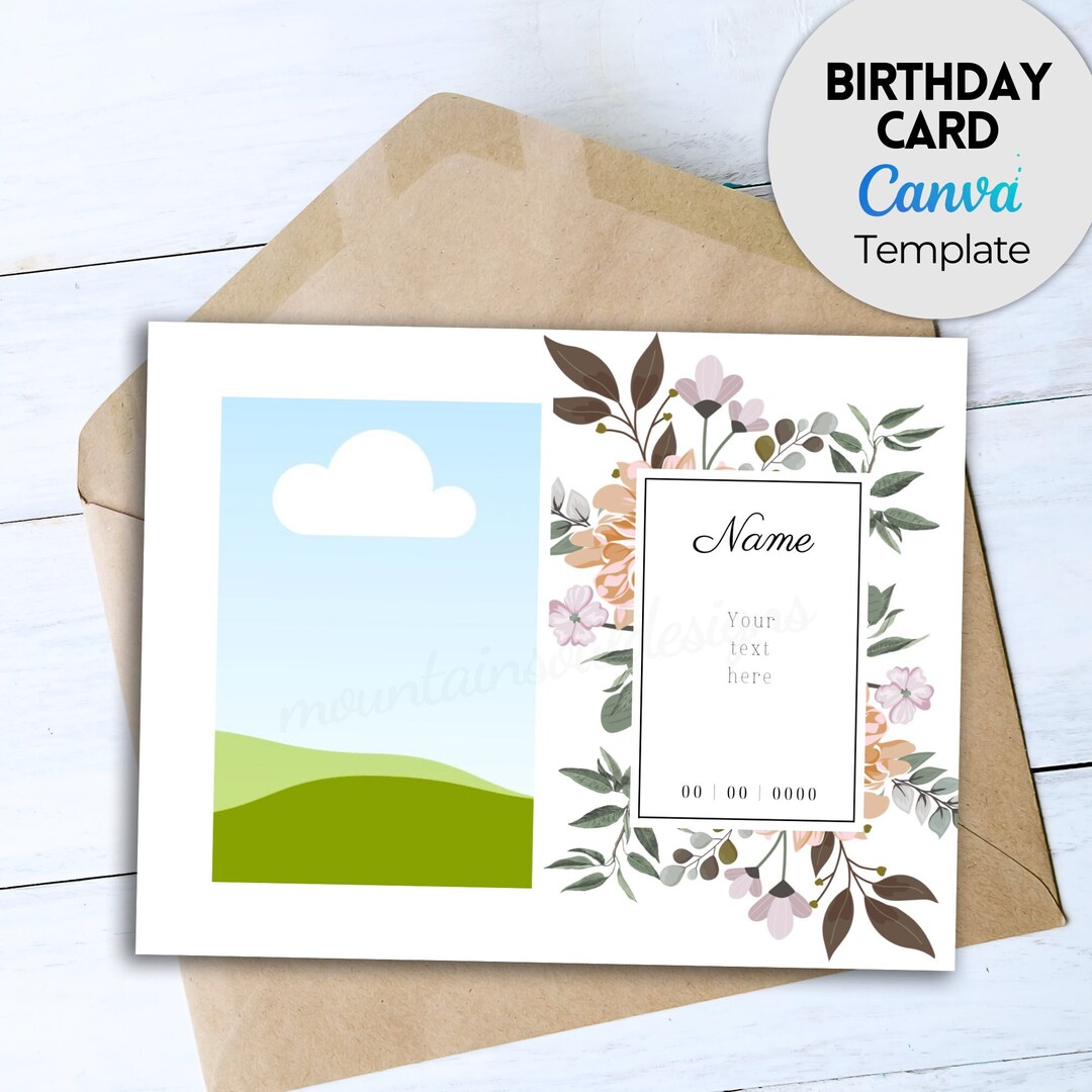 Custom Birthday Card Canva Template for Birthday Card Template Online ...