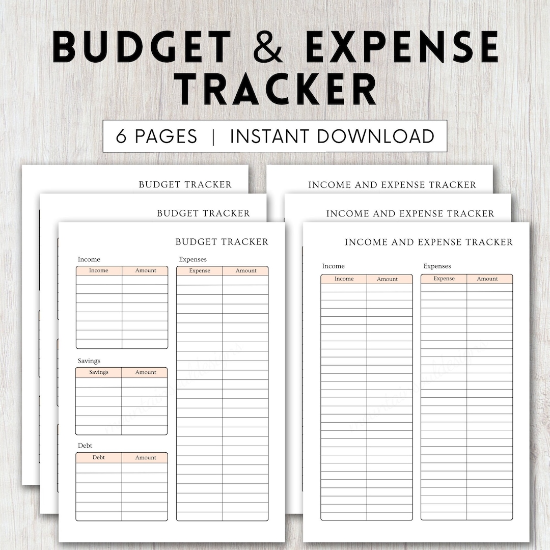 Expense Tracker Budget Journal Printable Budget Planner Expense Tracker ...