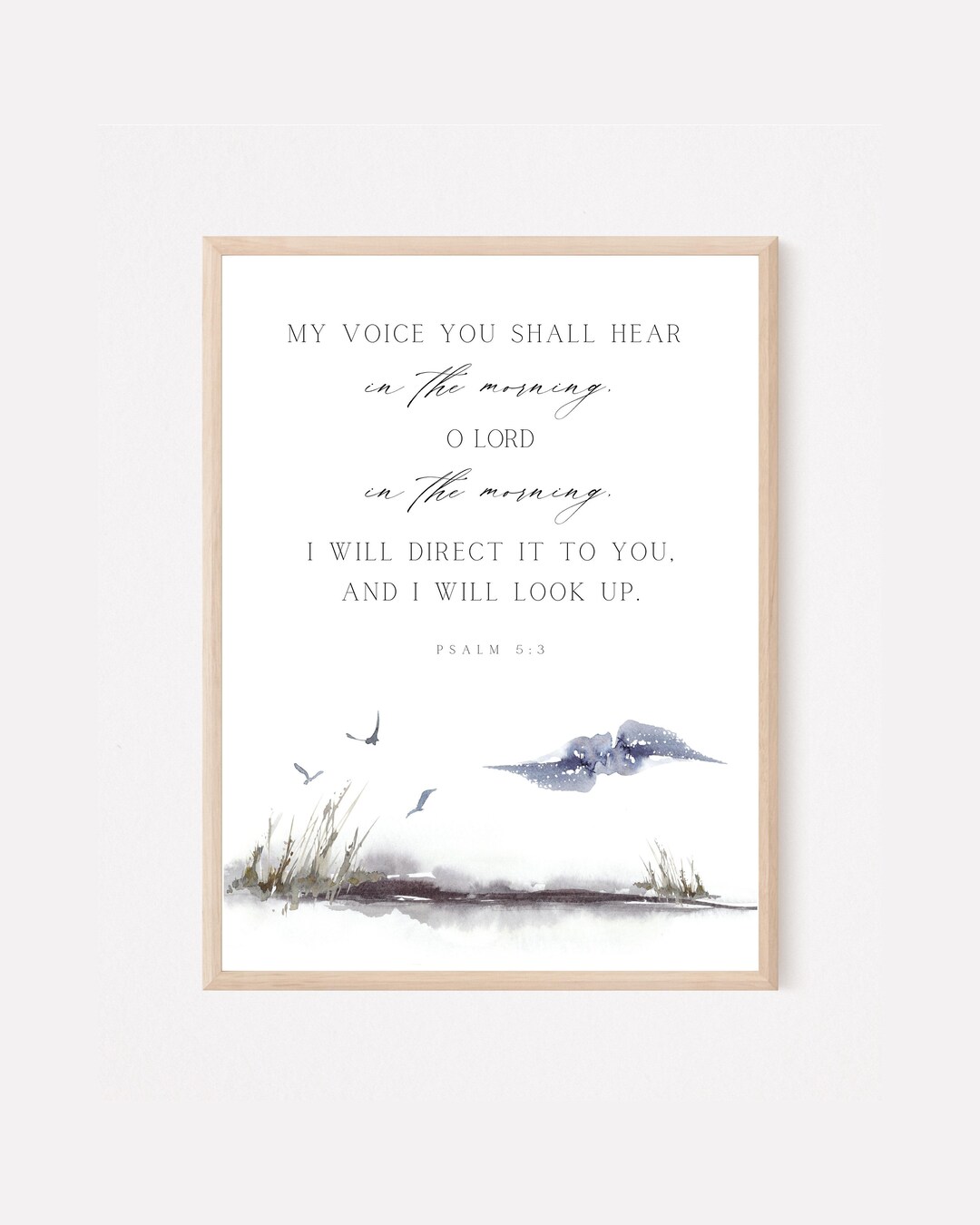 Psalm 5 3 - Printable Christian Wall Art - Bible Verse Art and Poster ...