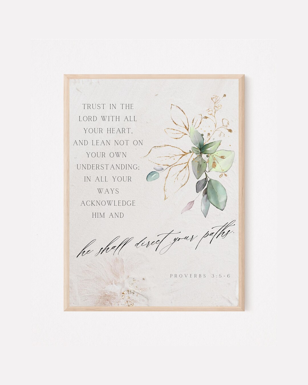 Proverbs 3 5 - Printable Christian Wall Art - Bible Verse Art and ...