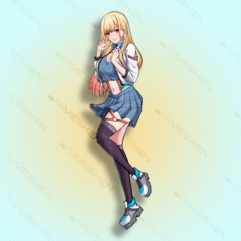 My Dress Up Marin Waifu Stickers Waifu Decal Waifu Stickers Etsy