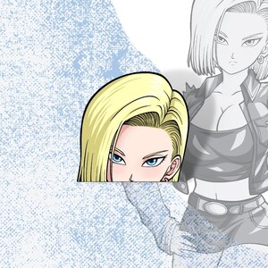 Sexy Android 18 Stickers, Sexy Anime Girl , Lewd Anime Stickers, Busty ...