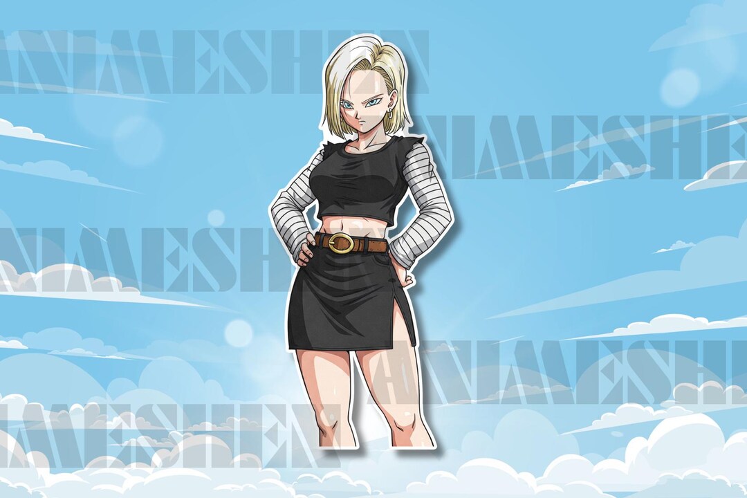 Sexy Android 18 Stickers, Sexy Anime Girl , Lewd Anime Stickers, Busty ...
