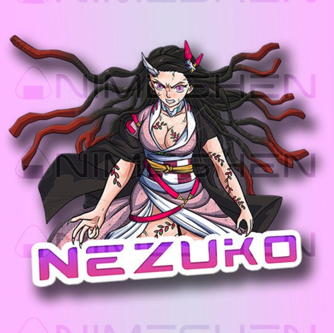 Waifu Anime Decal Sticker With Name Design for Laptop, Water Bottles ...