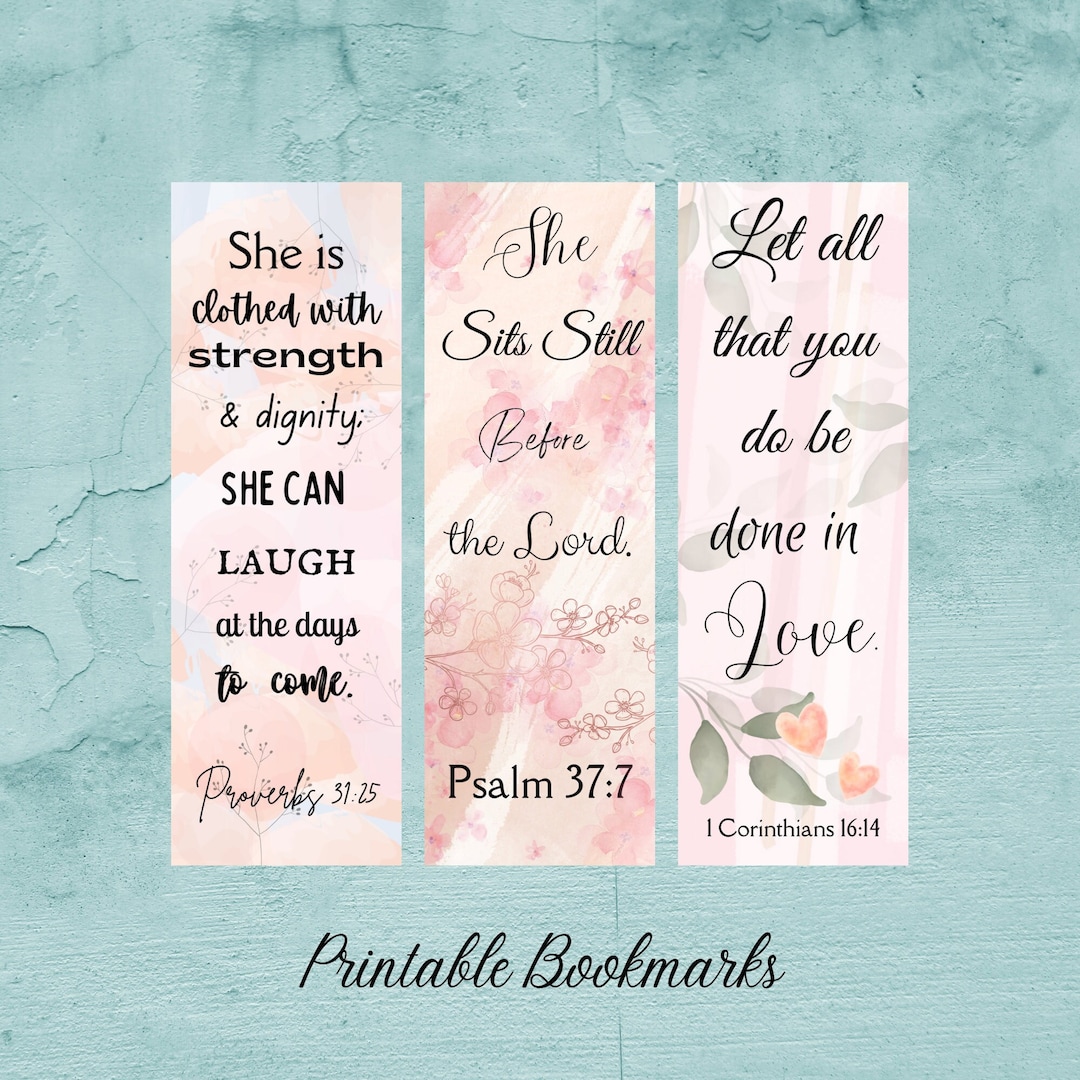 Inspirational Bookmarks for Women Outreach Scripture, Bible Verse ...