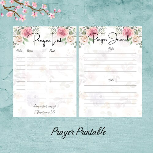 Bible Study Planner Printable Prayer Journal Christian - Etsy
