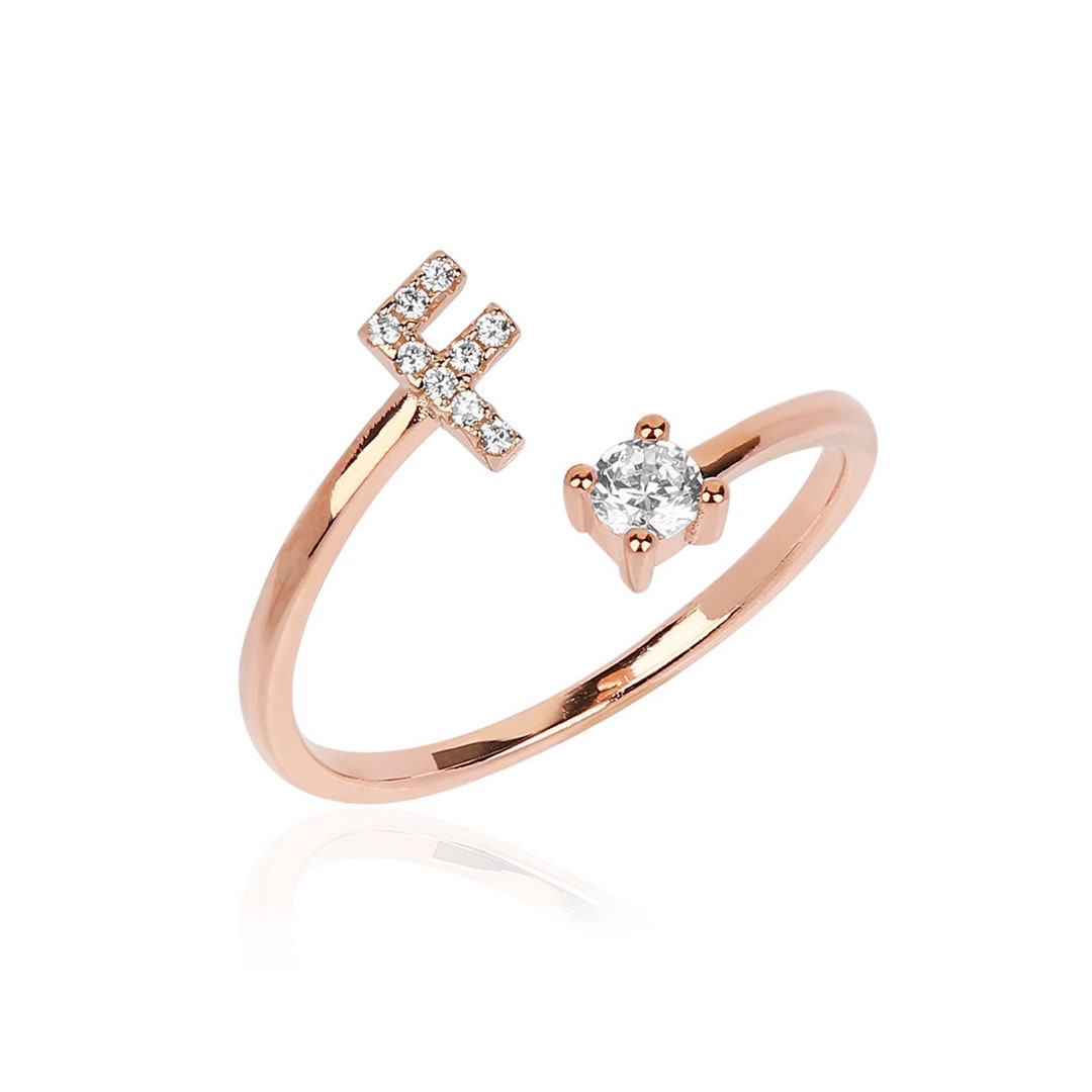 INITIAL RING F - Etsy