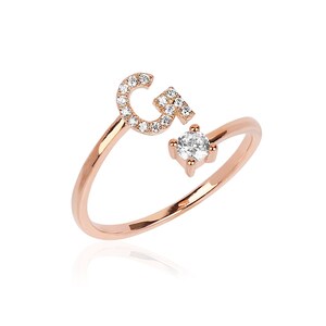INITIAL RING G - Etsy