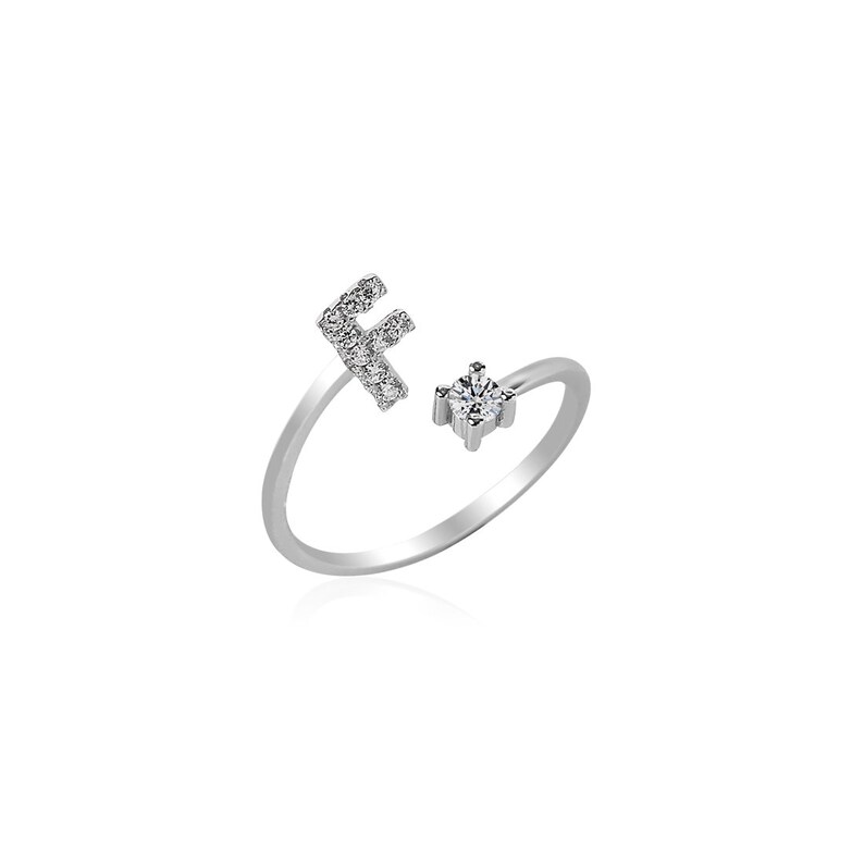 INITIAL RING F - Etsy