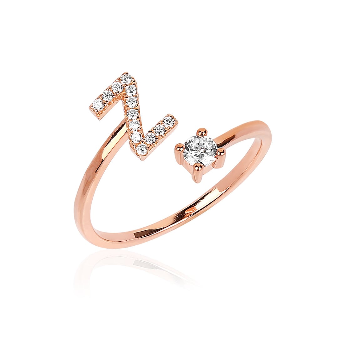 INITIAL RING Z - Etsy