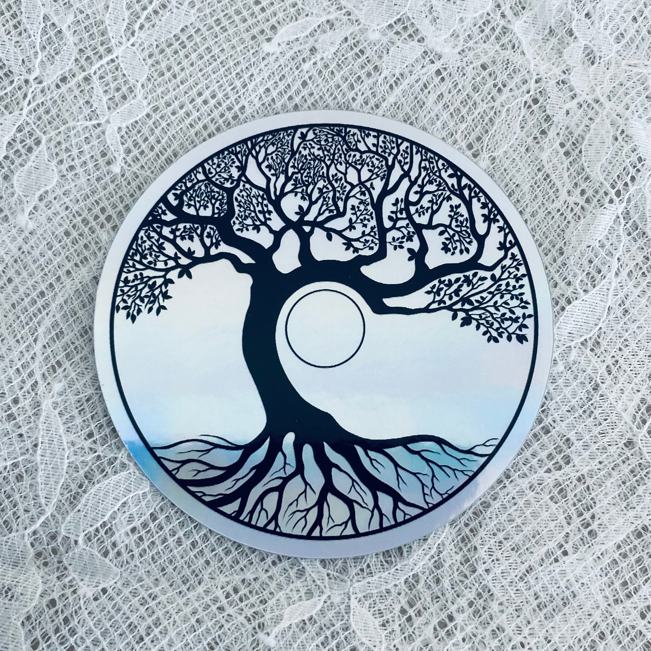 3x3 Holographic Tree of Life Sticker - Etsy