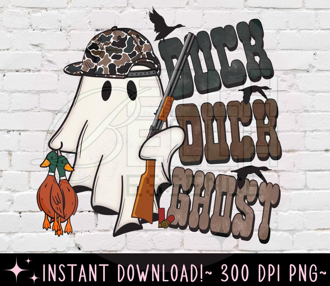 Duck Duck Ghost Png, Duck Camouflage Ghost With Hat, Duck Hunter Png ...