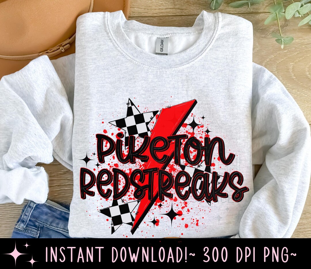 Piketon Redstreaks Png Lightning Bolts Sports Team Design Red and Black ...