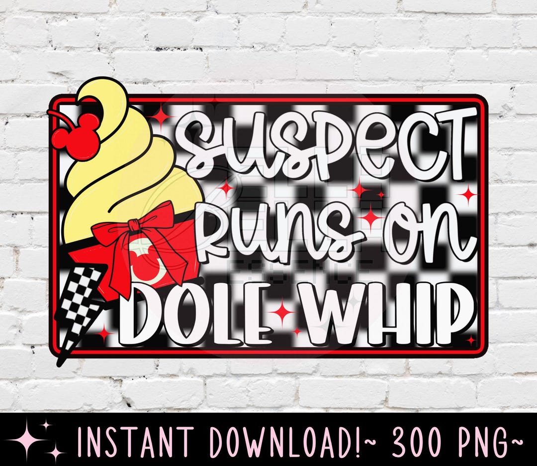 Suspect Runs Dole Whip Png, Checkered Magical Dole Whip Coquette Png ...
