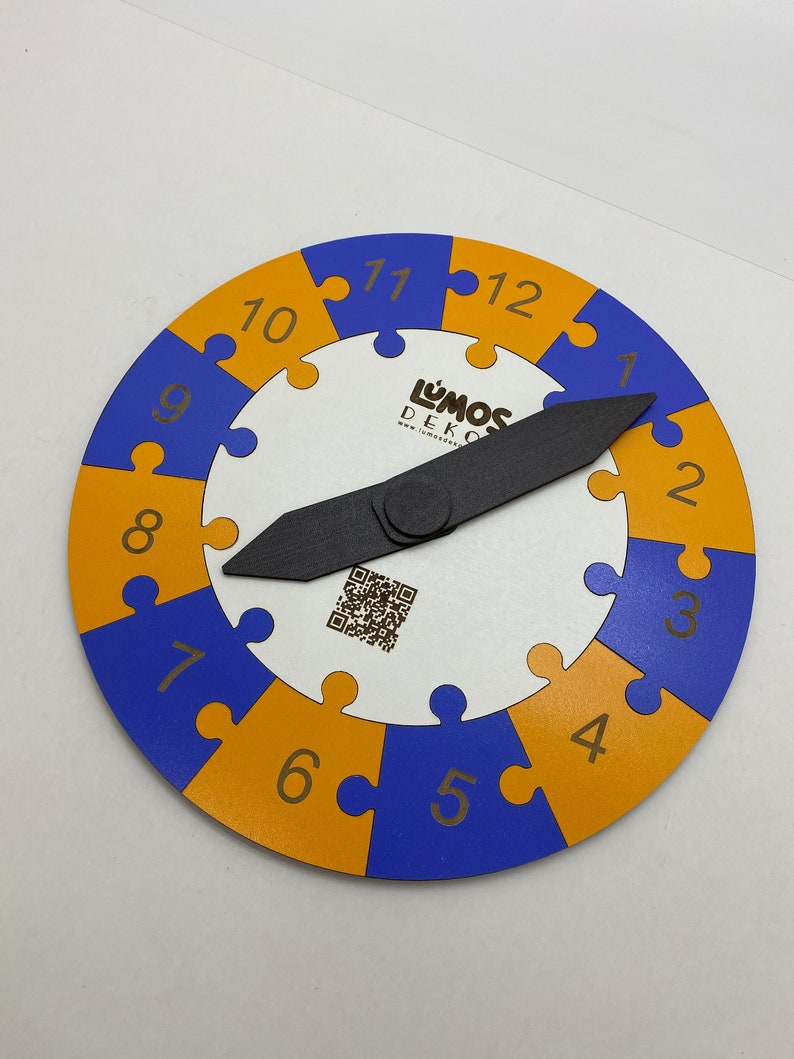 Colorful Circle Clock Puzzle Dxf, Cdr, Pdf, AI, Dwg, Svg, Plt Digital ...