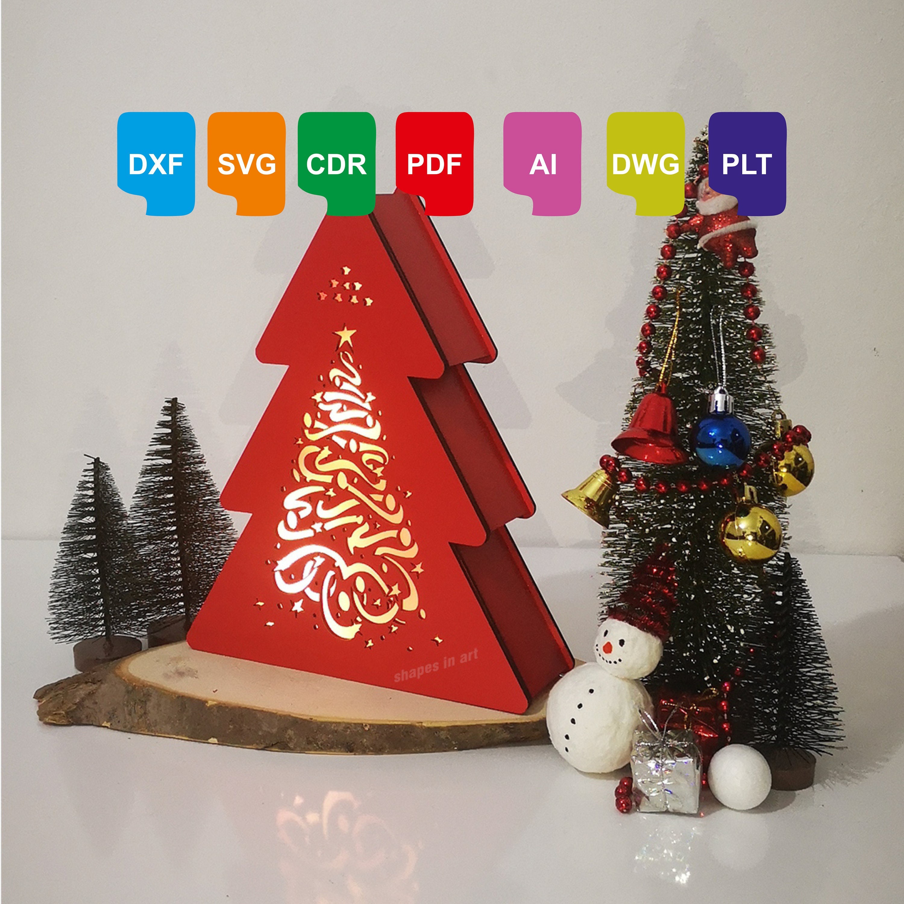 Christmas Tree Laser Cut Cnc Files DXF, Svg, CDR , Pdf, AI, Dwg, Cnc ...