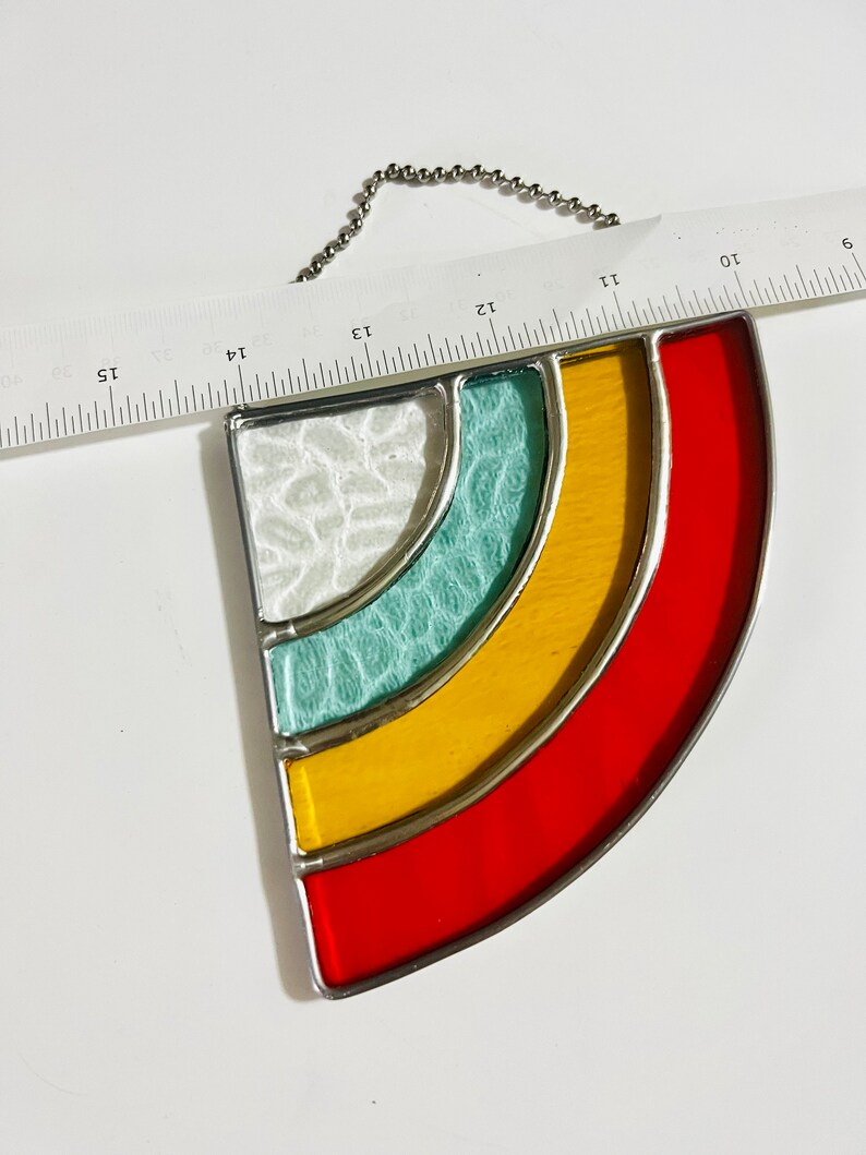 Rainbow Stained Glass Window Decoration Handmade - Etsy