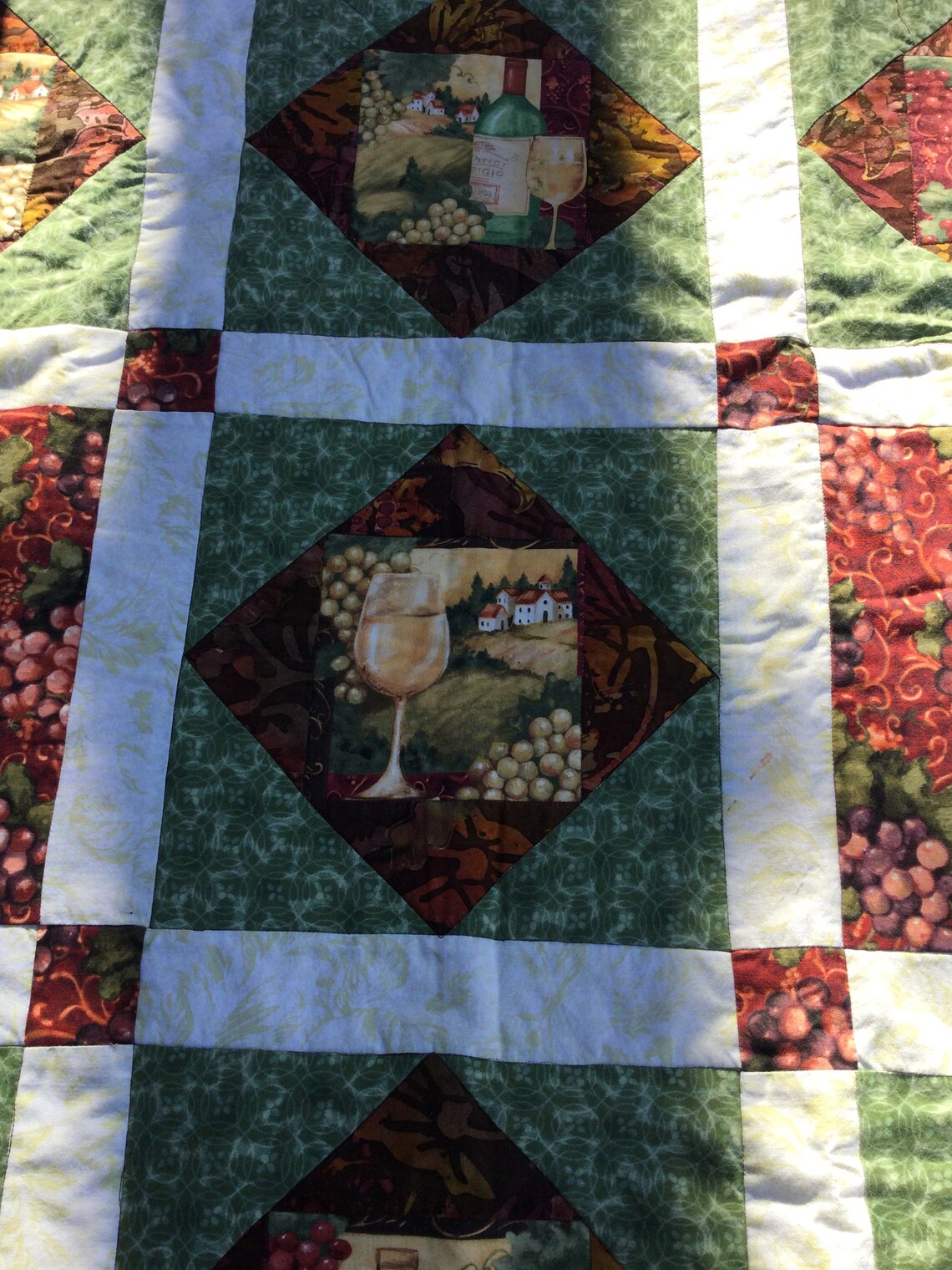 Quilted Vineyard Table Topper - Etsy