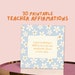 Teacher Affirmation Cards Printable Affirmation Cards New Teacher Gifts ...