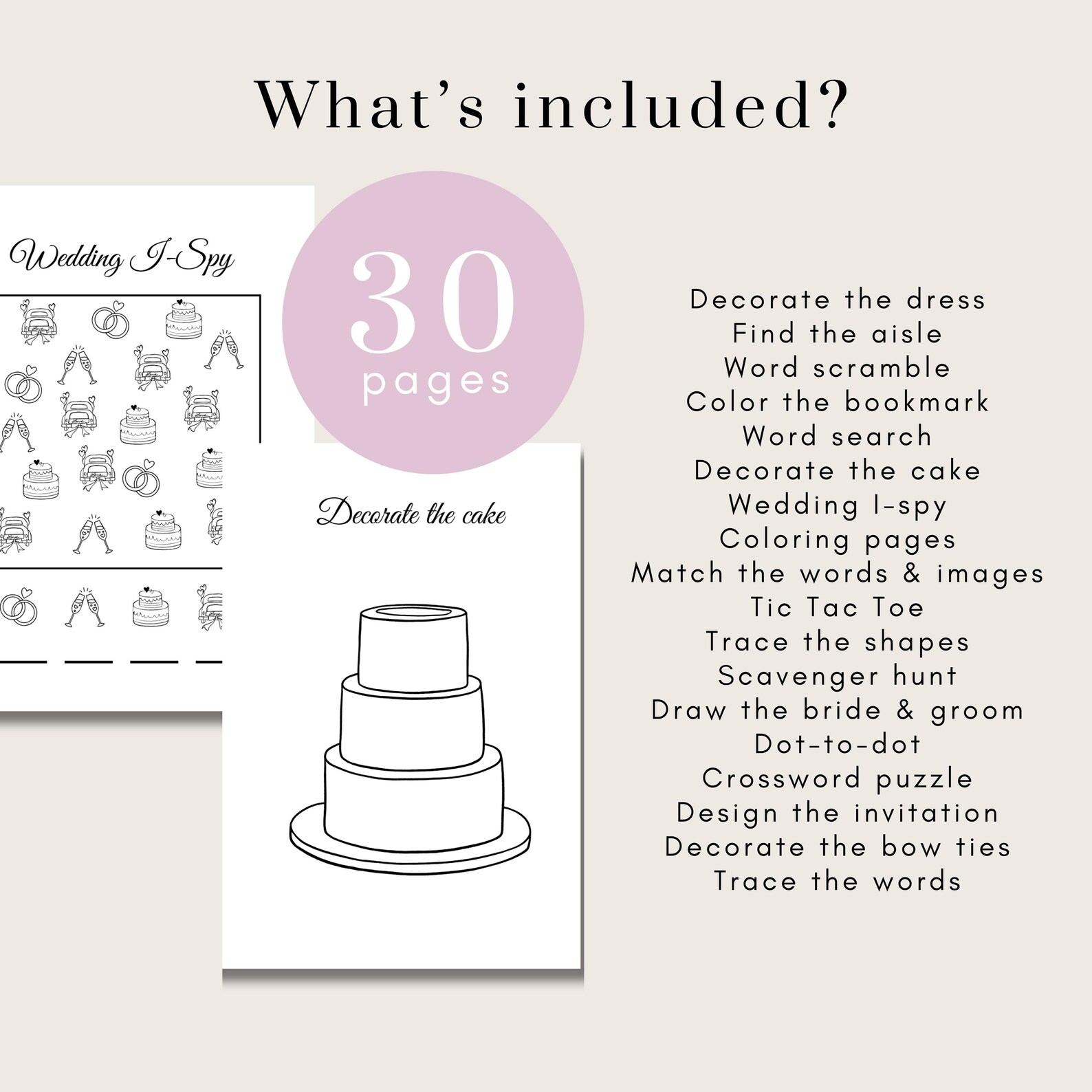 Kids Wedding Book | Wedding Activity Kit | Printable Wedding Activity ...