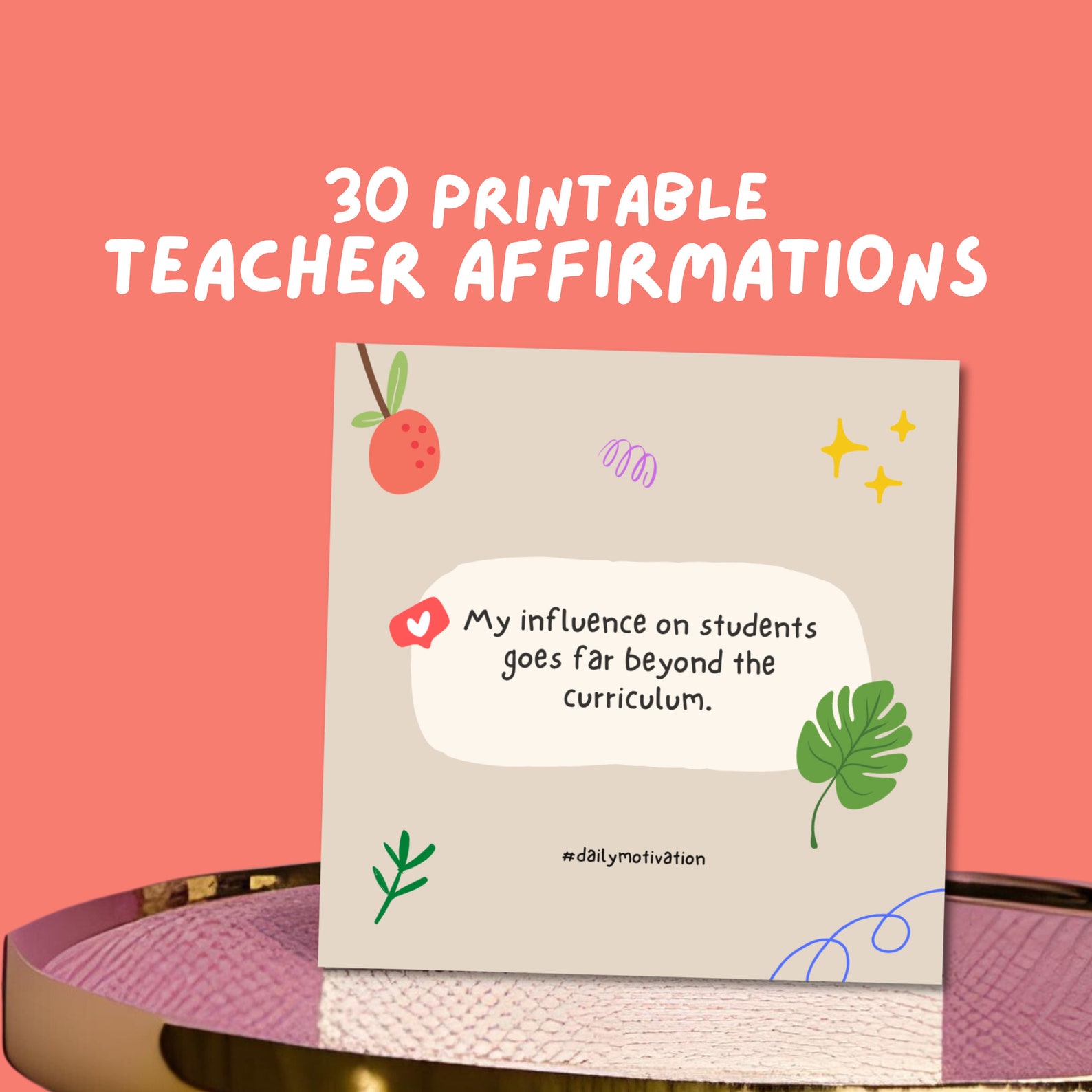 Teacher Affirmation Cards | Printable Affirmation Cards | New Teacher ...